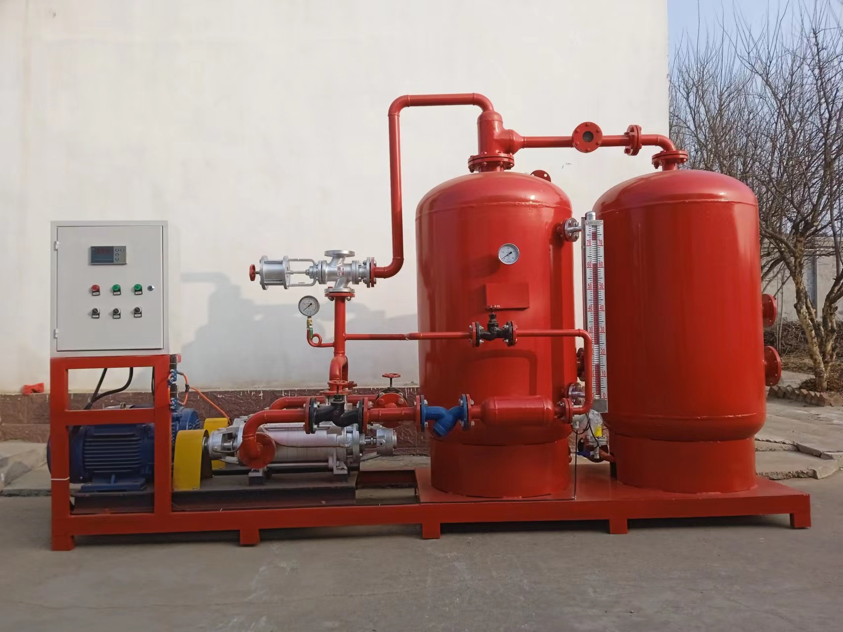 Carbon Steel PLC Electric Steam Condensate Water Recovery System 100T/H ...